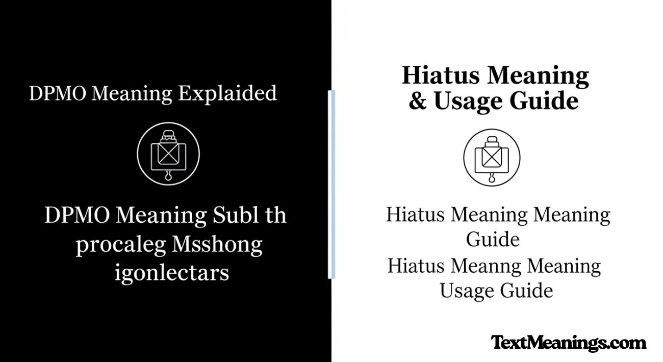 DPMO Meaning Explained: Hiatus Meaning & Usage Guide