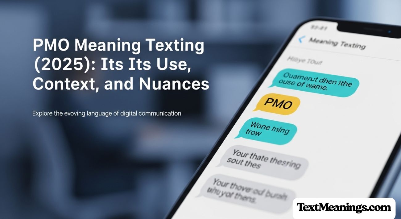 PMO Meaning Texting (2025): Its Use, Context, and Nuances
